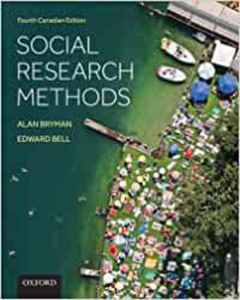 Social Research Methods 4th Canadian Edition by Alan Bryman 9780199009 ...